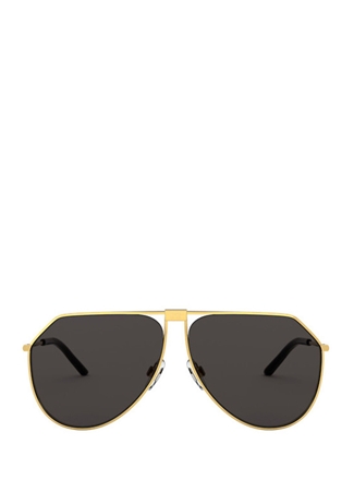 Dolce&Gabbana Erkek Siyah Gold Pilot Stil Güneş Gözlüğü Altın Rengi 62 EU Dolce&Gabbana Erkek Siyah Gold Pilot Stil Güneş Gözlüğü Altın Rengi 62 EU
