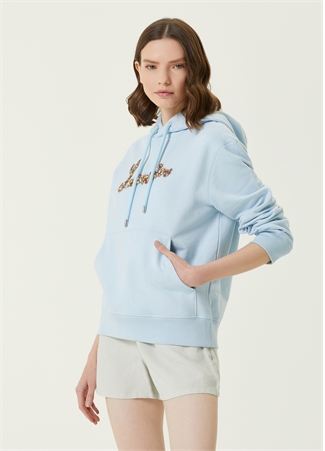 Lanvin Kadın Mavi Kapüşonlu Taşlı Logolu Sweatshirt Xs Eu Lanvin Kadın Mavi Kapüşonlu Taşlı Logolu Sweatshirt Xs Eu