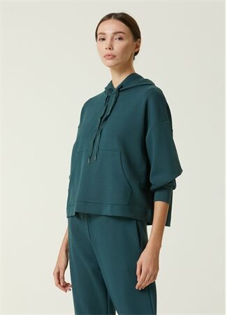 John Frank Kadın Petrol Kapüşonlu Sweatshirt Mavi M EU John Frank Kadın Petrol Kapüşonlu Sweatshirt Mavi M EU