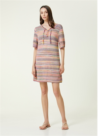 Knitss Kadın Sophia Colorblocked Çizgili Mini Elbise L Eu Knitss Kadın Sophia Colorblocked Çizgili Mini Elbise L Eu