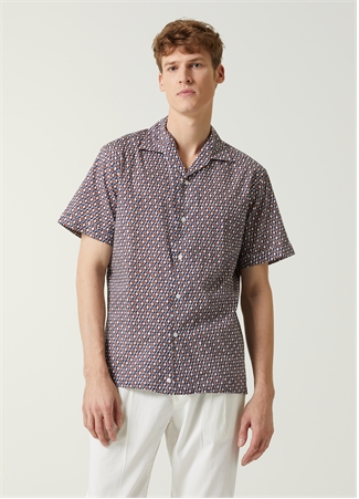 Beymen Collection Erkek Leisure Fit Mavi Kamp Yaka Mikro Desenli Gömlek Turuncu 38 IT Beymen Collection Erkek Leisure Fit Mavi Kamp Yaka Mikro Desenli Gömlek Turuncu 38 IT