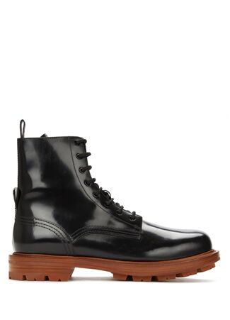 Alexander McQueen Erkek Siyah Deri Bot 42 EU