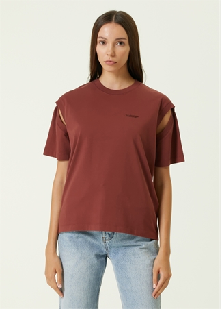 Ambush Kadın Kahverengi Lazer Kesim Detaylı Logolu T-shirt M EU Ambush Kadın Kahverengi Lazer Kesim Detaylı Logolu T-shirt M EU