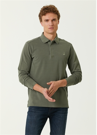 Beymen Club Erkek Comfort Fit Haki Polo Yaka Uzun Kol T-shirt S Beymen Club Erkek Comfort Fit Haki Polo Yaka Uzun Kol T-shirt S