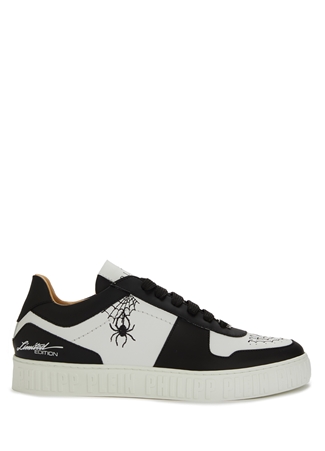 Philipp Plein Erkek Siyah Beyaz Deri Sneaker 42 EU Philipp Plein Erkek Siyah Beyaz Deri Sneaker 42 EU