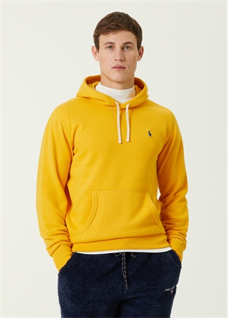 Polo Ralph Lauren Erkek Sarı Kapüşonlu Logo Nakışlı Sweatshirt S EU Polo Ralph Lauren Erkek Sarı Kapüşonlu Logo Nakışlı Sweatshirt S EU