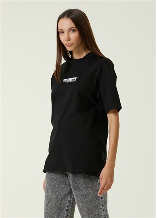Freedom of Space Kadın Siyah Logo Baskılı T-shirt S EU Freedom of Space Kadın Siyah Logo Baskılı T-shirt S EU