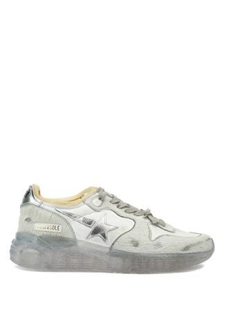 Golden Goose Kadın Running Sole Silver Deri Sneaker 36 EU Golden Goose Kadın Running Sole Silver Deri Sneaker 36 EU
