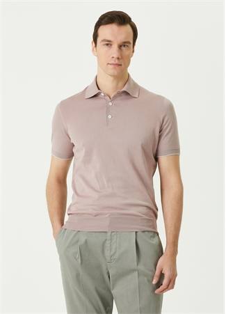 Brunello Cucinelli Erkek Pembe Polo Yaka T-shirt 54 IT Brunello Cucinelli Erkek Pembe Polo Yaka T-shirt 54 IT