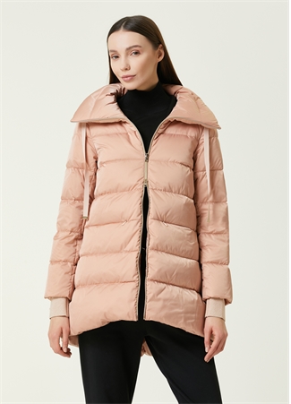 Herno Kadın Pembe Triko Detaylı Puff Palto 40 It Herno Kadın Pembe Triko Detaylı Puff Palto 40 It