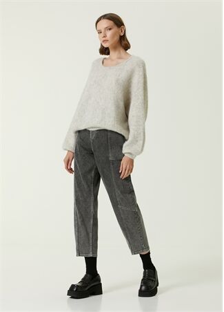 American Vintage Kadın Gri U Yaka Kazak M/L EU