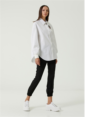 Alexander McQueen Kadın Beyaz İşlemeli Patch Detaylı Gömlek 42 IT Alexander McQueen Kadın Beyaz İşlemeli Patch Detaylı Gömlek 42 IT