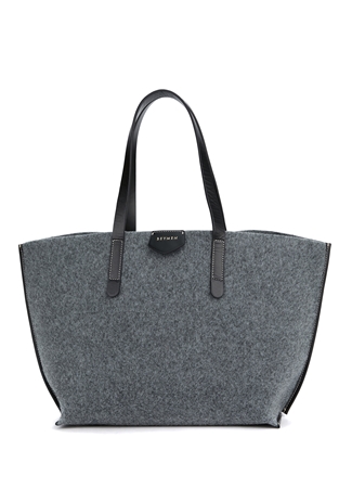 Beymen Kadın Felt Gri Logolu Alışveriş Çantası EU Beymen Kadın Felt Gri Logolu Alışveriş Çantası EU