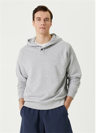 Z Zegna Erkek Gri Kapüşonlu Logolu Sweatshirt S Eu Z Zegna Erkek Gri Kapüşonlu Logolu Sweatshirt S Eu