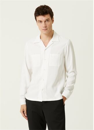 Academia Erkek Beyaz Kamp Yaka Gömlek XS EU