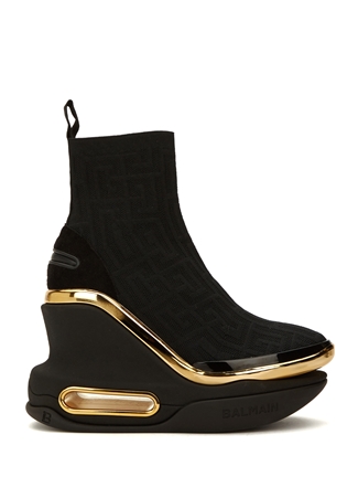 Balmain Kadın Siyah Logo Jakarlı Sneaker 37 Eu Balmain Kadın Siyah Logo Jakarlı Sneaker 37 Eu