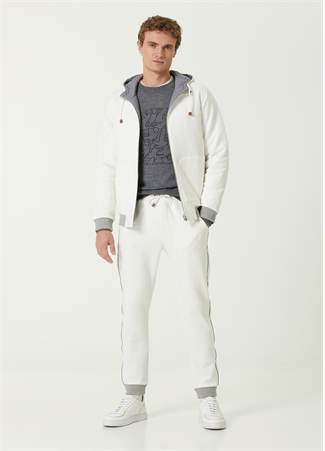 Beymen Club Erkek Beyaz Beli Kordonlu Jogger Eşofman Altı S Beymen Club Erkek Beyaz Beli Kordonlu Jogger Eşofman Altı S