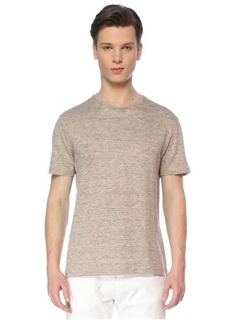 Pal Zileri Erkek Kahverengi Keten T-shirt XXXL EU