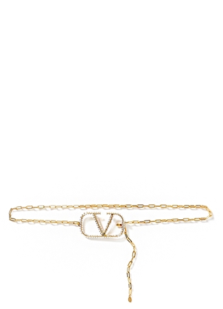 Valentino Garavani Kadın Gold Logo Tokalı Kemer Altın Rengi S Eu Valentino Garavani Kadın Gold Logo Tokalı Kemer Altın Rengi S Eu