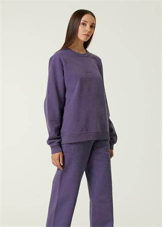Acne Studios Kadın Mor Bisiklet Yaka Sweatshirt XS EU Acne Studios Kadın Mor Bisiklet Yaka Sweatshirt XS EU