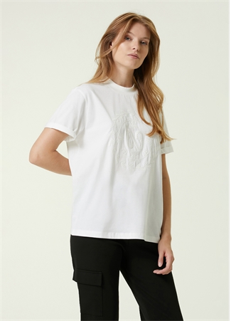 Network Kadın Basic Fit Beyaz Nakışlı T-shirt XS EU Network Kadın Basic Fit Beyaz Nakışlı T-shirt XS EU