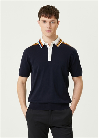 Paul Smith Erkek Lacivert Polo Yaka Renkli Çizgi Desenli T-shirt M Eu Paul Smith Erkek Lacivert Polo Yaka Renkli Çizgi Desenli T-shirt M Eu