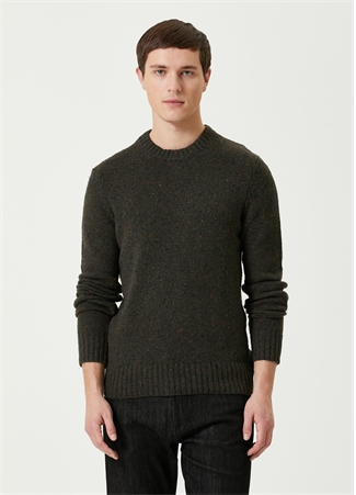 Michael Kors Erkek Haki Bisiklet Yaka Nopeli Kazak S EU