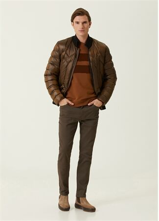 Network Erkek Slim Fit Kahverengi Pantolon 3/32 EU