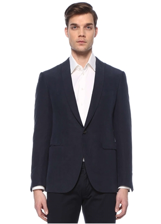 Pal Zileri Erkek Lacivert Şal Yaka Tek Düğmeli İpek Ceket Mavi 50 IT