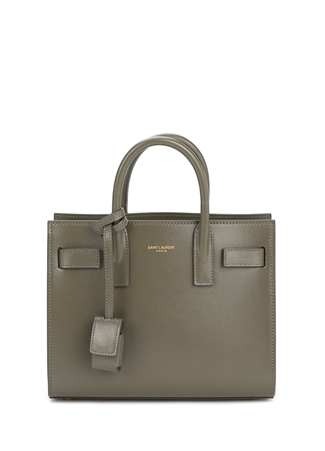 Kadın Classic Sac De Jour Logolu Deri Omuz Çantası Gri EU