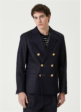 Dsquared2 Erkek Lacivert Denim Ceket 50 IT Dsquared2 Erkek Lacivert Denim Ceket 50 IT