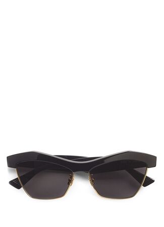 Bottega Veneta Kadın Siyah Çerçeve Detaylı Güneş Gözlüğü EU