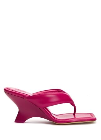 Gia Borghini Kadın Şeftali Deri Terlik Bordo 36 Eu Gia Borghini Kadın Şeftali Deri Terlik Bordo 36 Eu