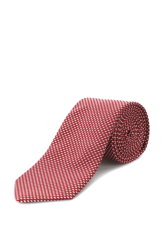 Beymen Club Erkek Kırmızı Beyaz Jakarlı İpek Kravat EU Beymen Club Erkek Kırmızı Beyaz Jakarlı İpek Kravat EU