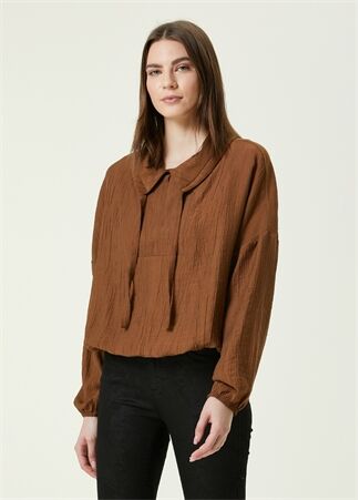 Network Kadın Regular Fit Açık Kahverengi Gömlek L EU