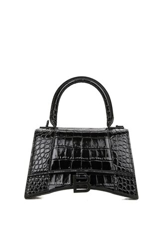 Balenciaga Kadın Hourglass Small Siyah Deri Omuz Çantası EU Balenciaga Kadın Hourglass Small Siyah Deri Omuz Çantası EU