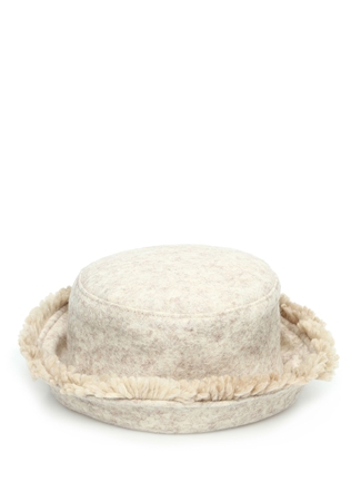 Helene Berman London Kadın Beyaz Yün Şapka EU