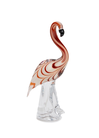 Beyz-i Şah Flamingo Formlu Altın Rengi Tozlu Büyük Kristal Heykel Çok Renkli Beyz-i Şah Flamingo Formlu Altın Rengi Tozlu Büyük Kristal Heykel Çok Renkli