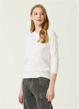 Beymen Club Kadın Kemik Bisiklet Yaka Basic Kazak Bej S EU