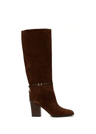Sergio Rossi Kadın Kahverengi Süet Çizme 40 EU