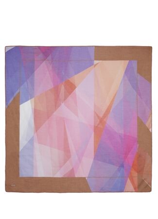 Beymen Kadın Colorblocked Desenli Şal Mor EU
