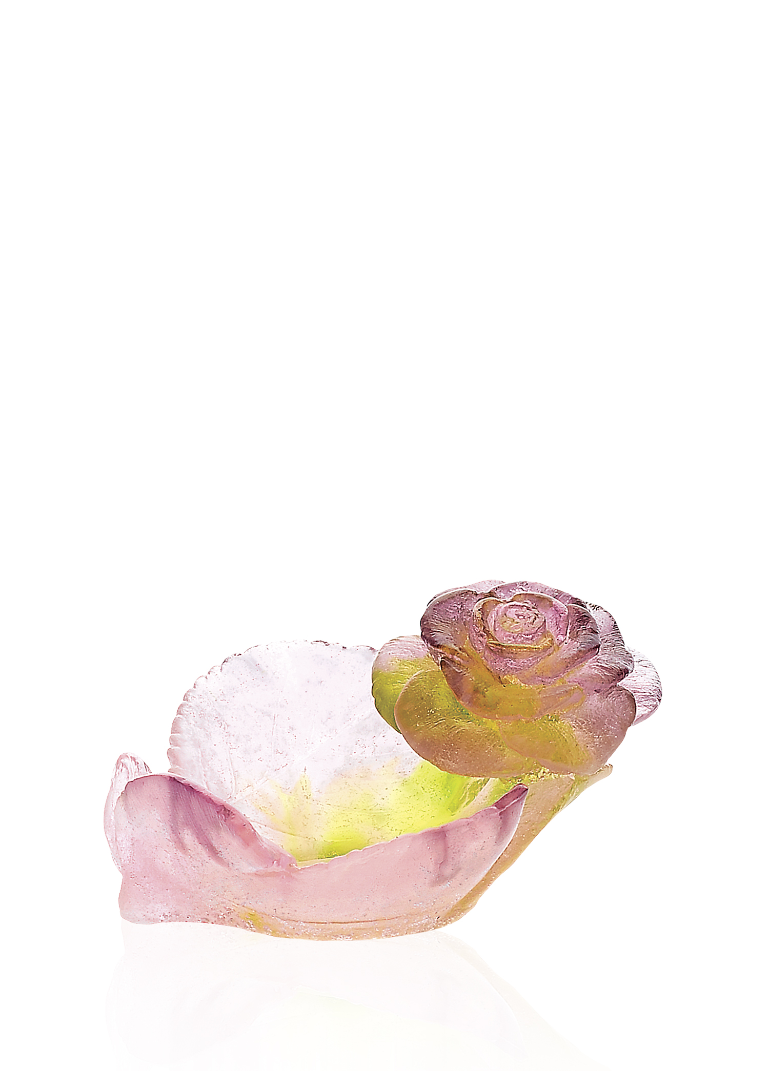 Daum - Roses Mini Sarı Kristal Dekoratif Obje - Sarı