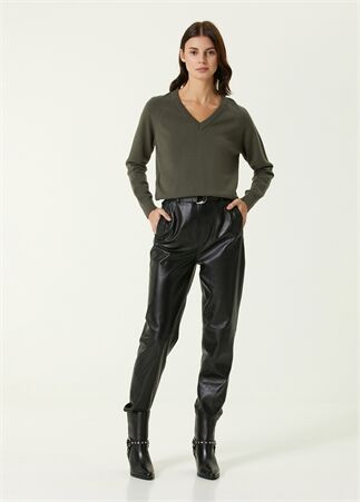 Network Kadın Regular Fit Haki Kazak S EU