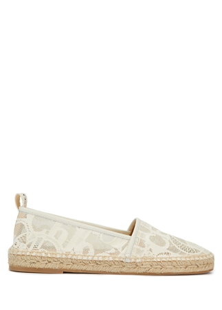 Chloe Kadın Beyaz Logo Dokulu Espadril Bej 36 EU Chloe Kadın Beyaz Logo Dokulu Espadril Bej 36 EU