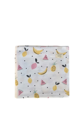 Minimou Kids Bebek Meyve Desenli Müslin Pembe EU Minimou Kids Bebek Meyve Desenli Müslin Pembe EU