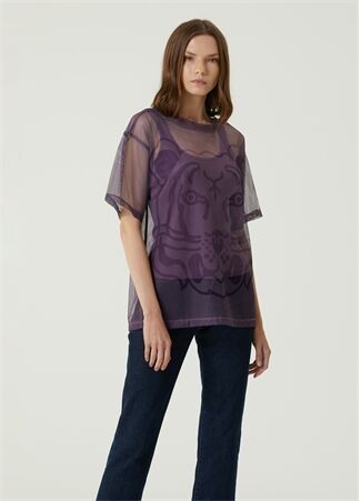 Kenzo Kadın Tiger Mor T-shirt S EU