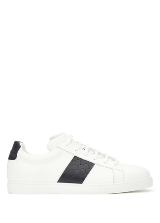 Beymen Kadın Beyaz Siyah Şeritli Deri Sneaker 36 EU Beymen Kadın Beyaz Siyah Şeritli Deri Sneaker 36 EU