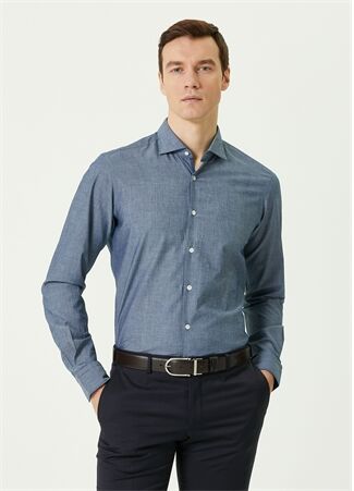 Pal Zileri Erkek Lacivert Gömlek 42 IT