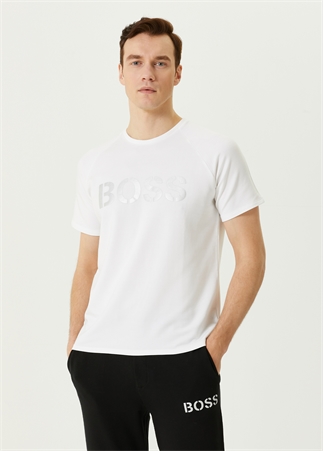 Boss Erkek Regular Fit Beyaz Logolu T-shirt S EU Boss Erkek Regular Fit Beyaz Logolu T-shirt S EU
