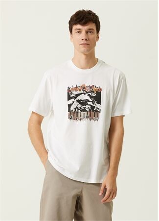 Allsaints Erkek Crypto Beyaz Baskılı Logo Detaylı T-shirt XS EU